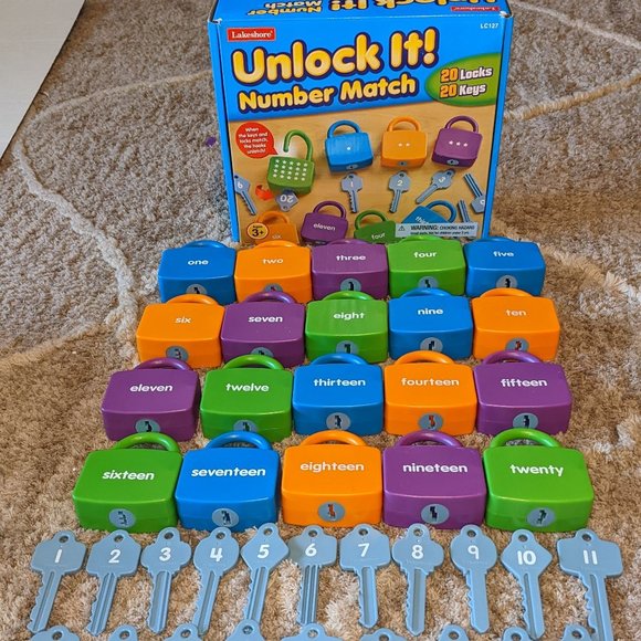 Lakeshore | Toys | Unlock It Number Match Lakeshore Educational Locks ...